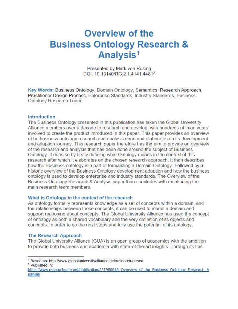 The-Business-Ontology-Research-&-Analysis - Global University Alliance